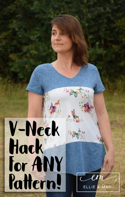 How to add a V-neck to Every Pattern