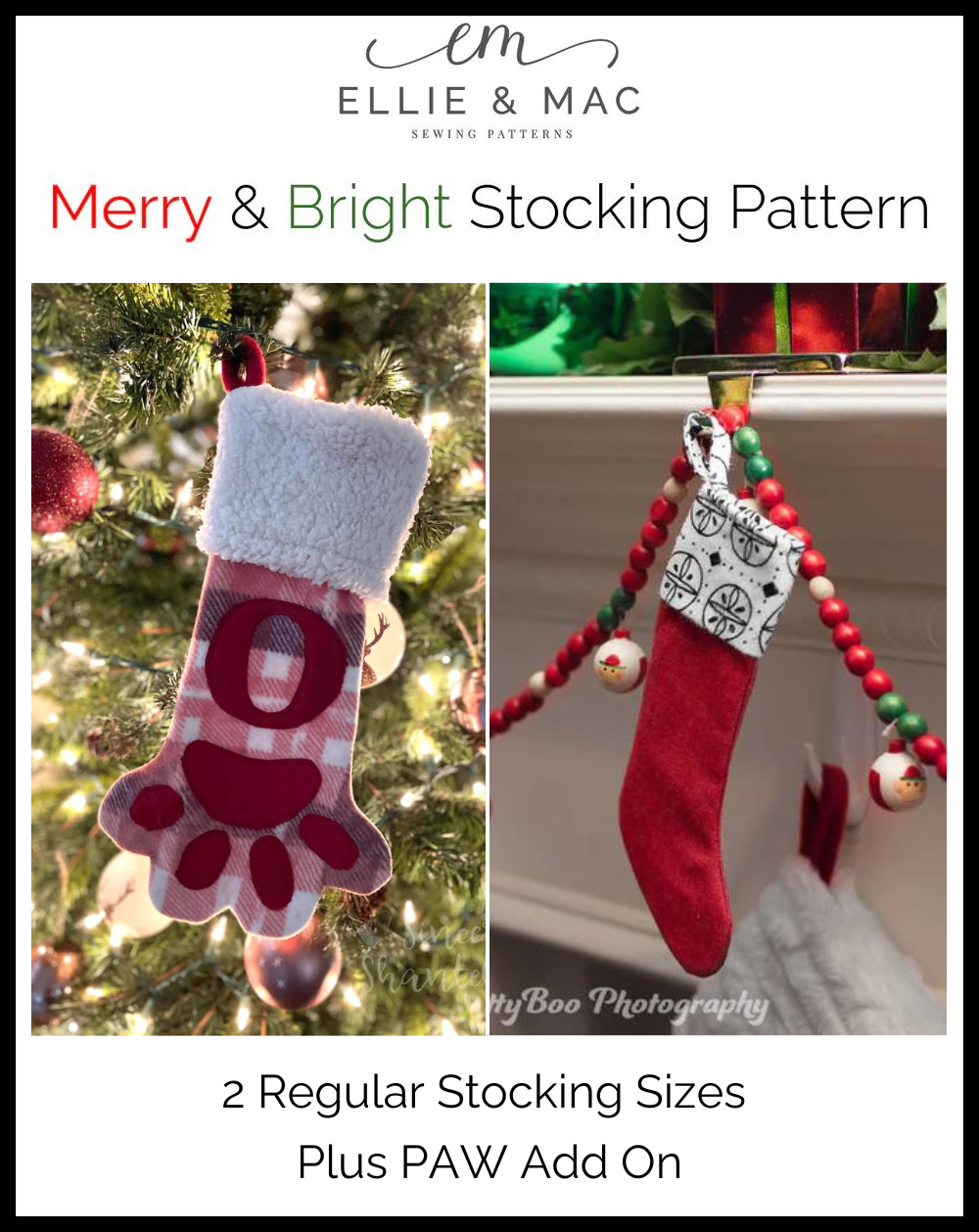 Merry & Bright Stocking Sewing Pattern