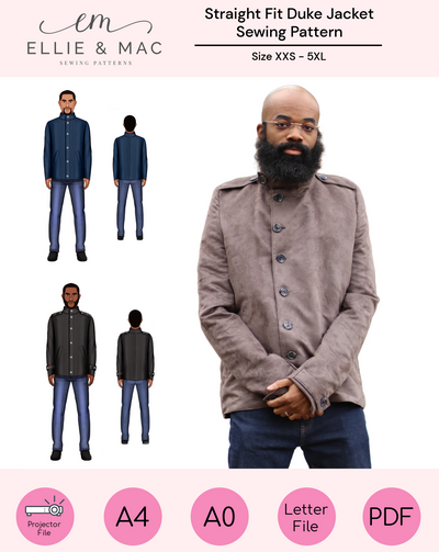 Adult Straight Fit Duke Jacket Sewing Pattern