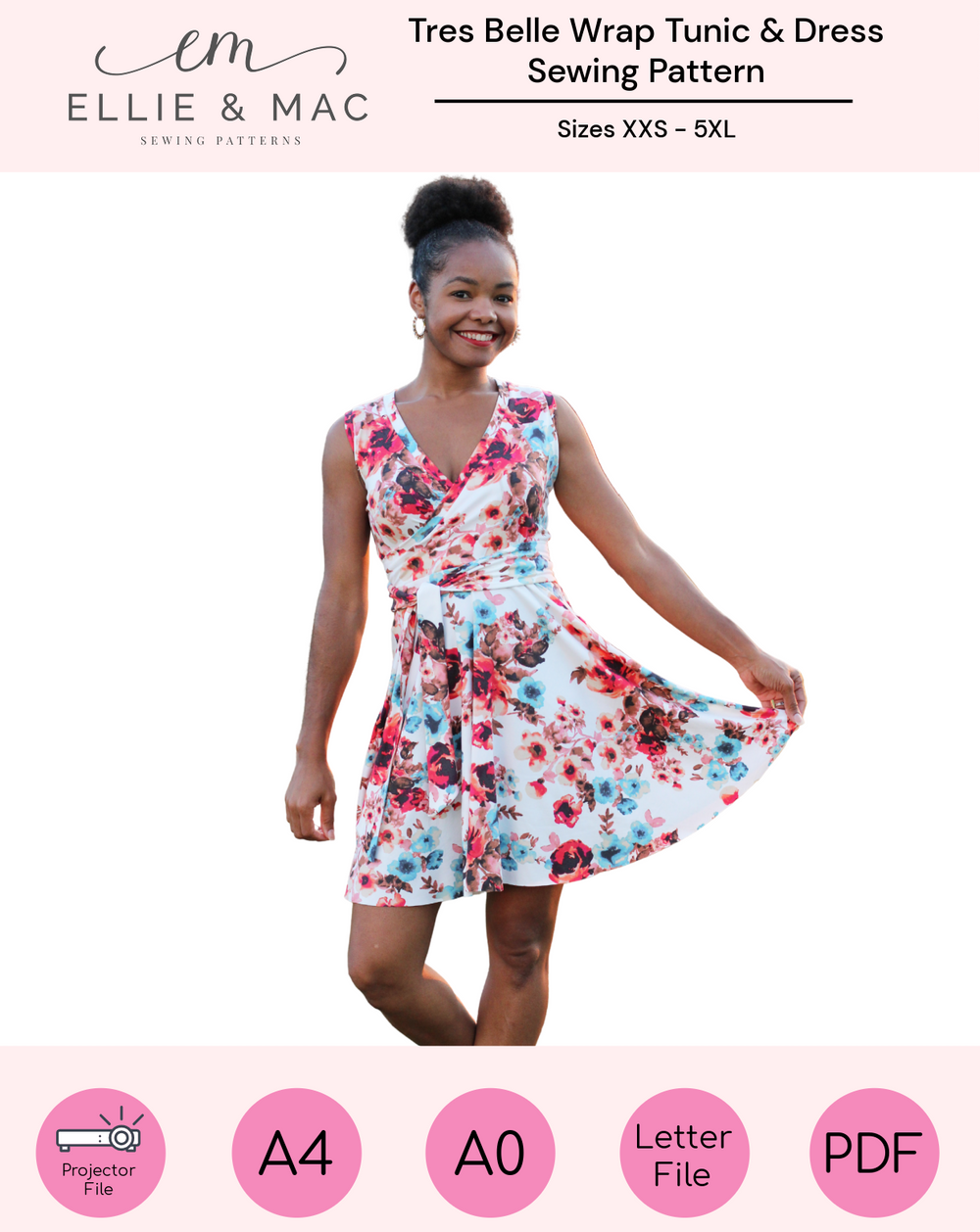 Tres Belle Wrap Tunic & Dress Pattern