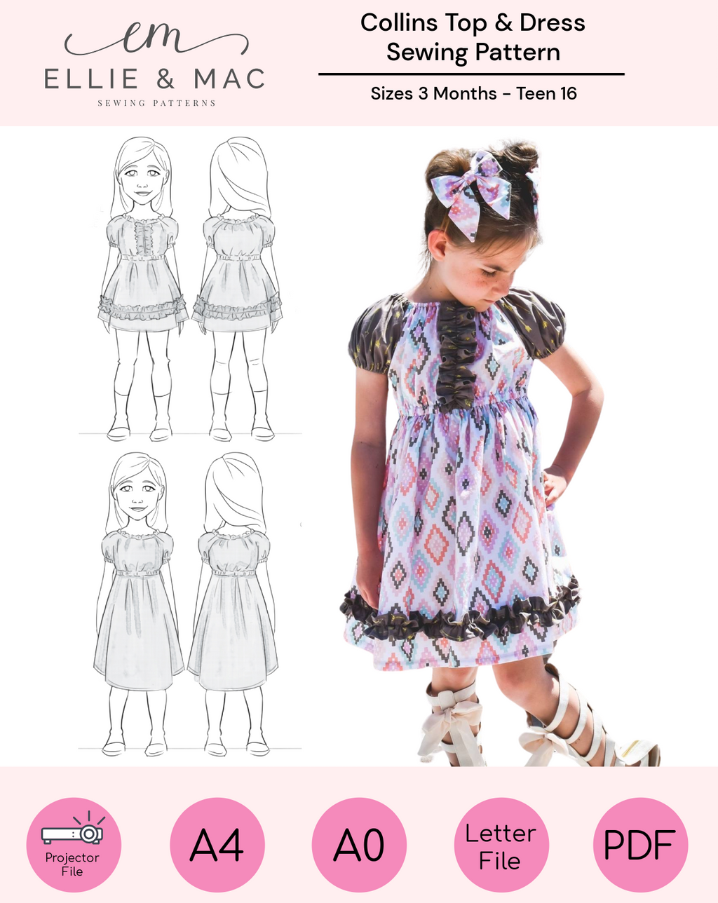 Collins Top and Dress Pattern