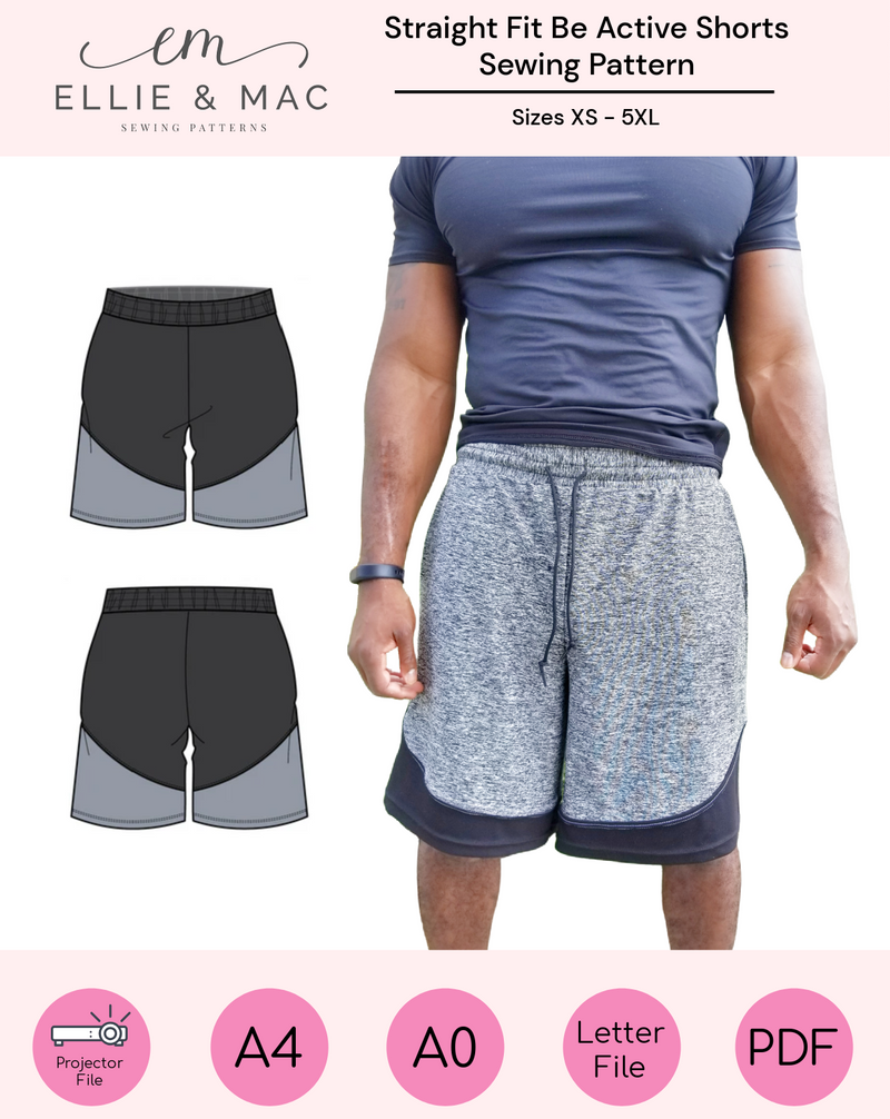 Be Active Shorts Sewing Pattern (adult's)
