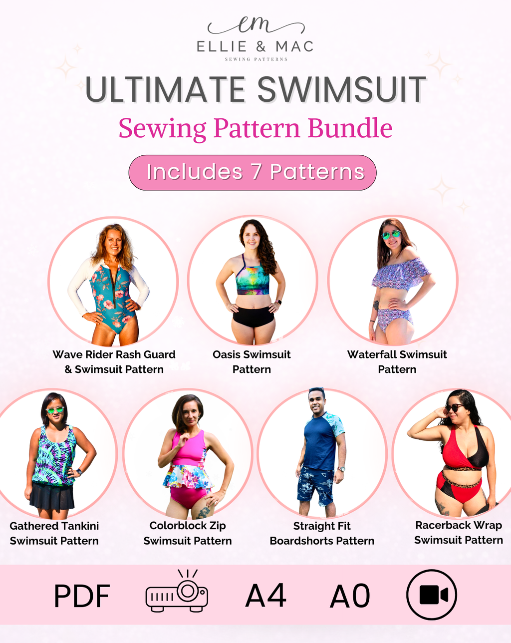 Adult Swimwear Ultimate Sewing Pattern Bundle