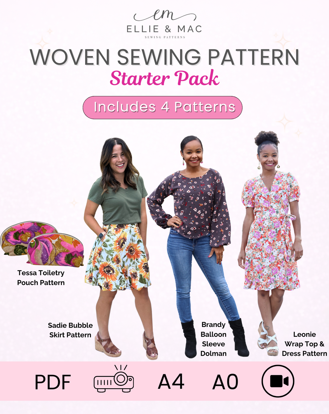 Adult Sewing Patterns | Size-Inclusive PDF Designs | Ellie and Mac