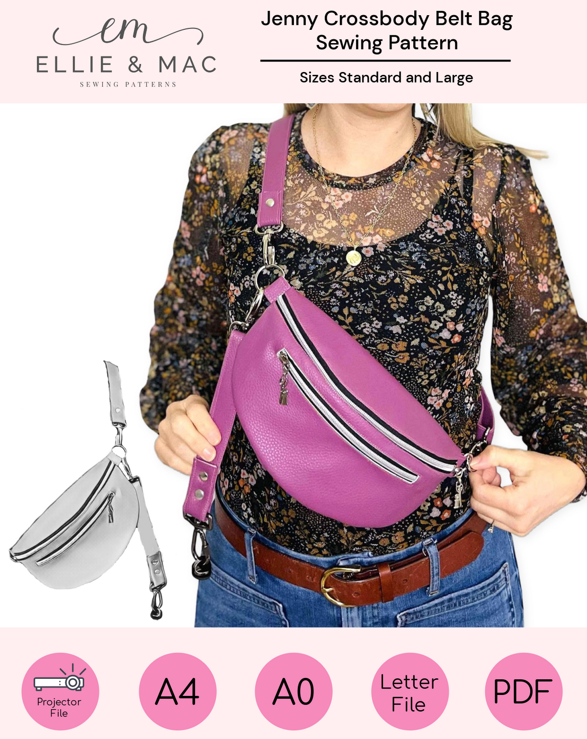 Jenny Crossover Belt Bag Sewing Pattern