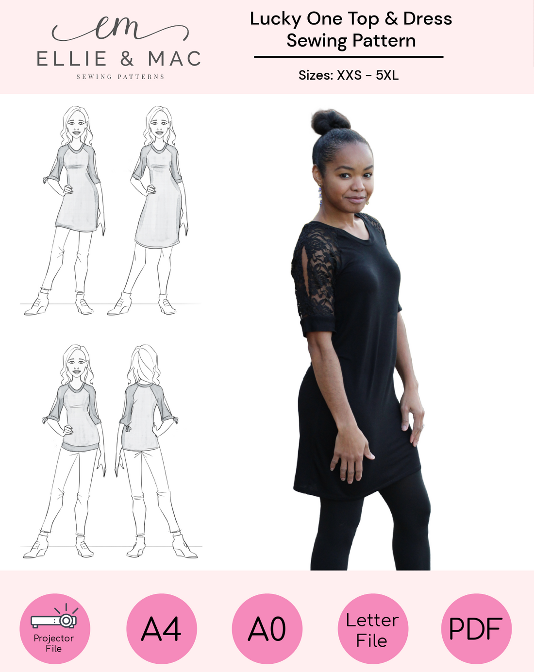 Lucky One Top & Dress Sewing Pattern