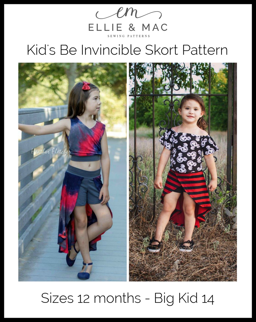 Kids Be Invincible Skort Sewing Pattern