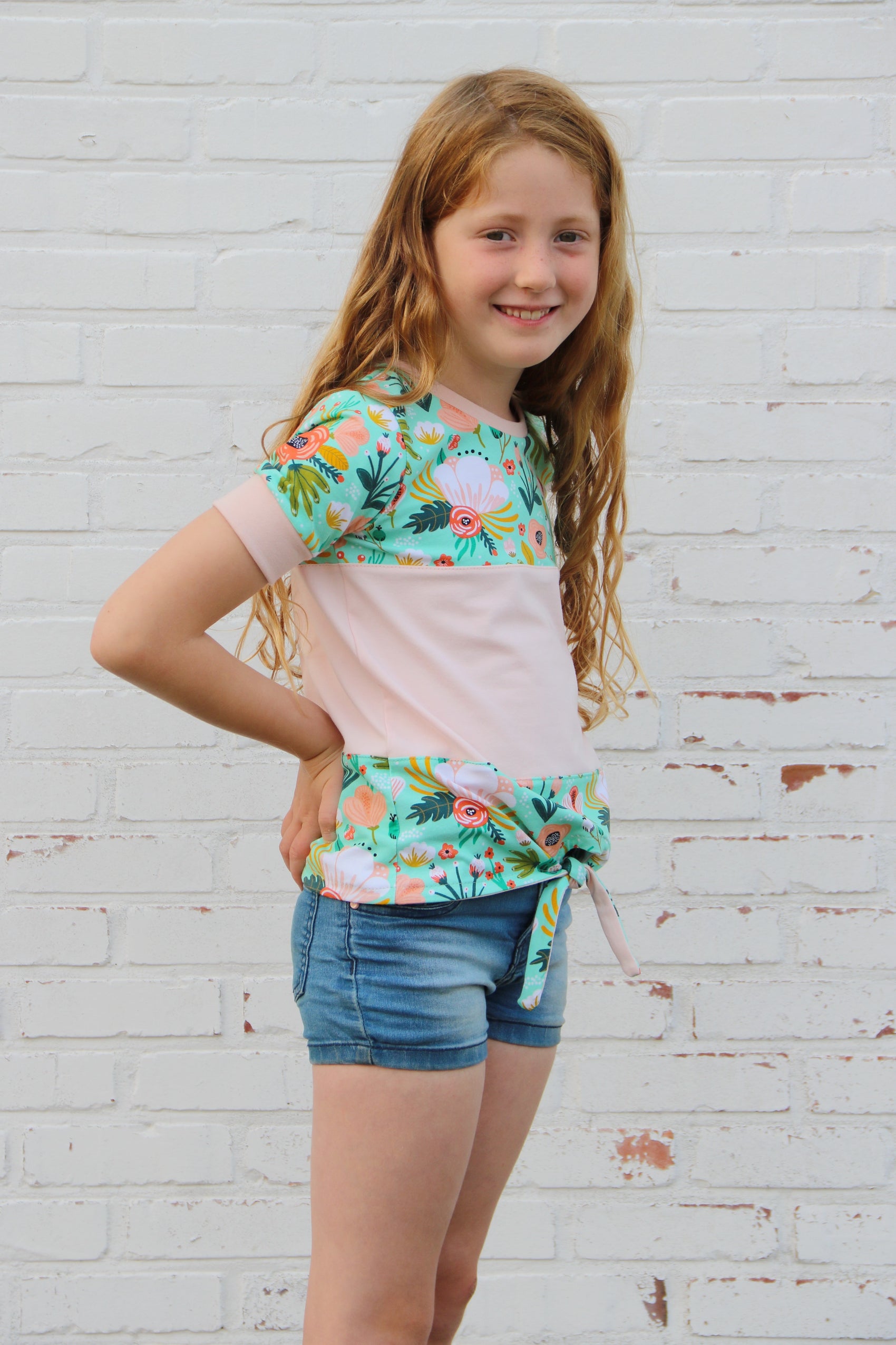 Kids Color Block Tie Top Sewing Pattern