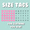 Size Tags for Clothing Cut Files